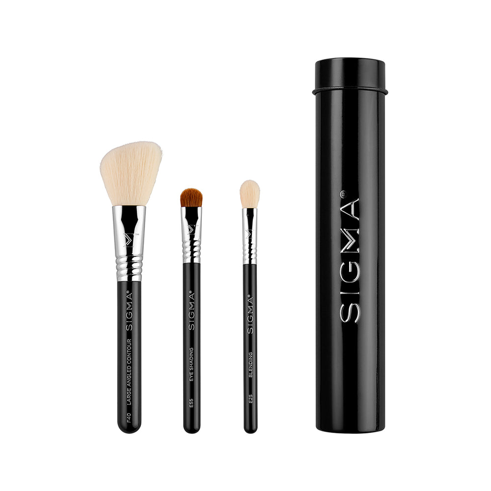 Essential Trio Brush Set | Travel-Sized Makeup Brushes Set
