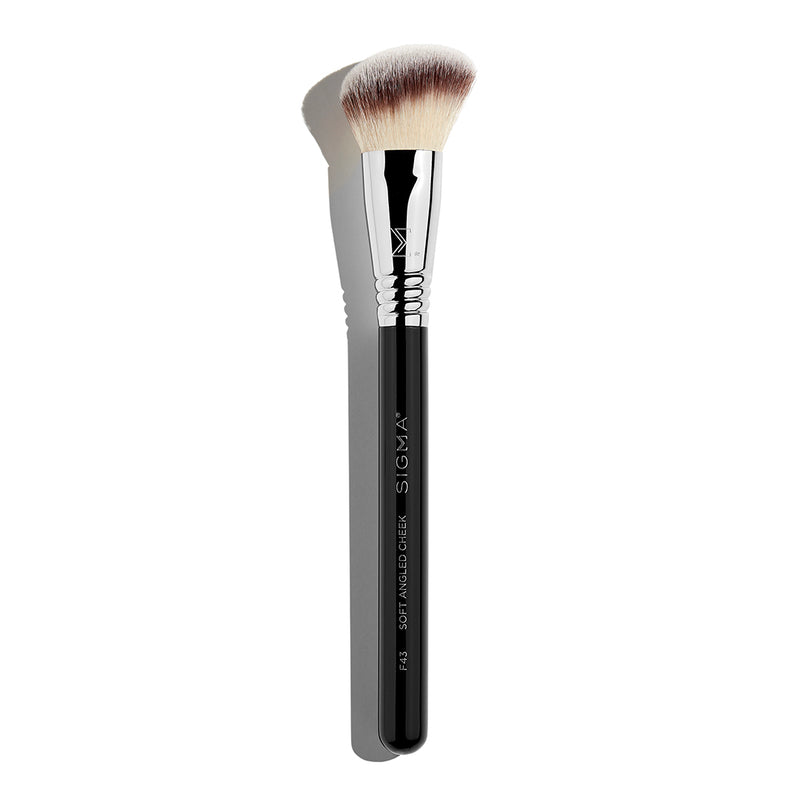 F43 Soft Angled Cheek Makeup Brush | Precision Face Brush